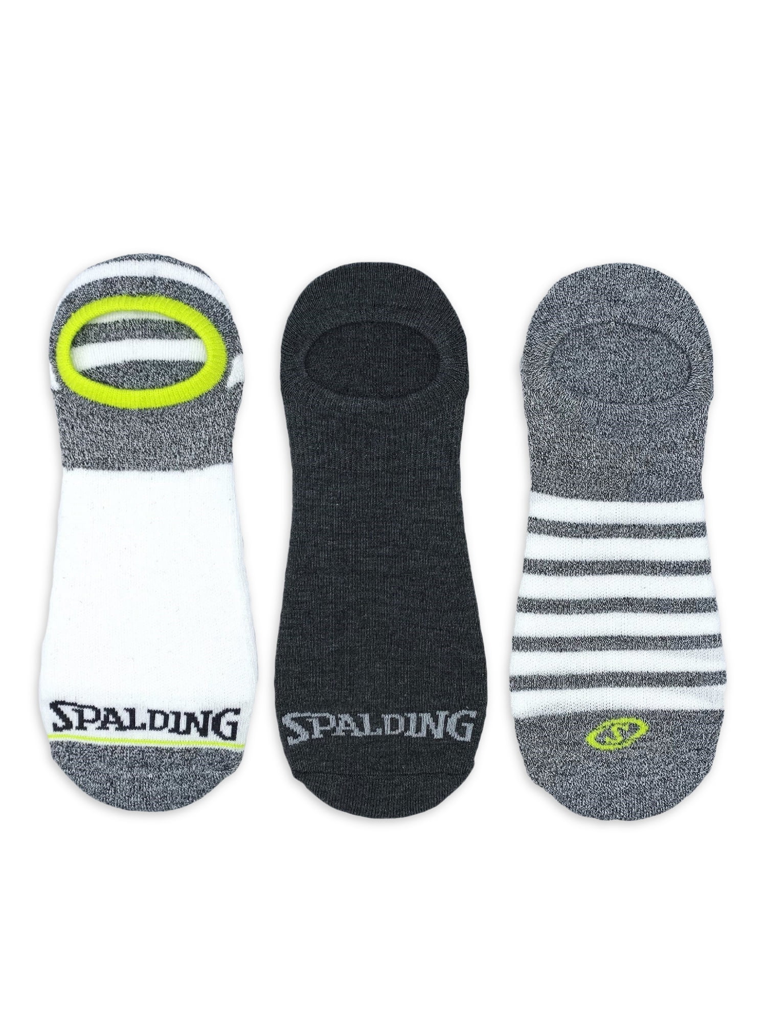 Spalding Men's Cool Move Cushioned Stay-Put Liner Socks, 3-Pack ...