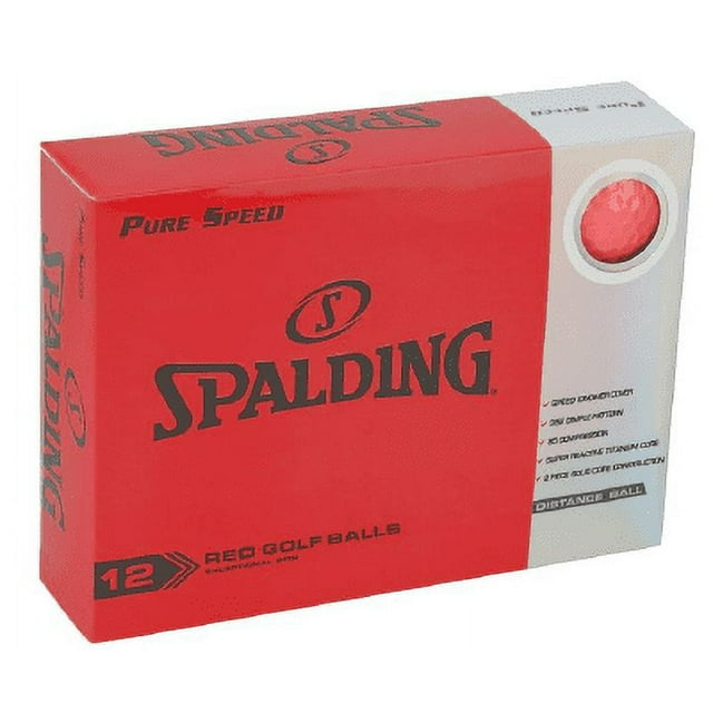 Spalding Pure Speed Golf Balls, Red, 1.5 lb, 12 Pieces - Walmart.com
