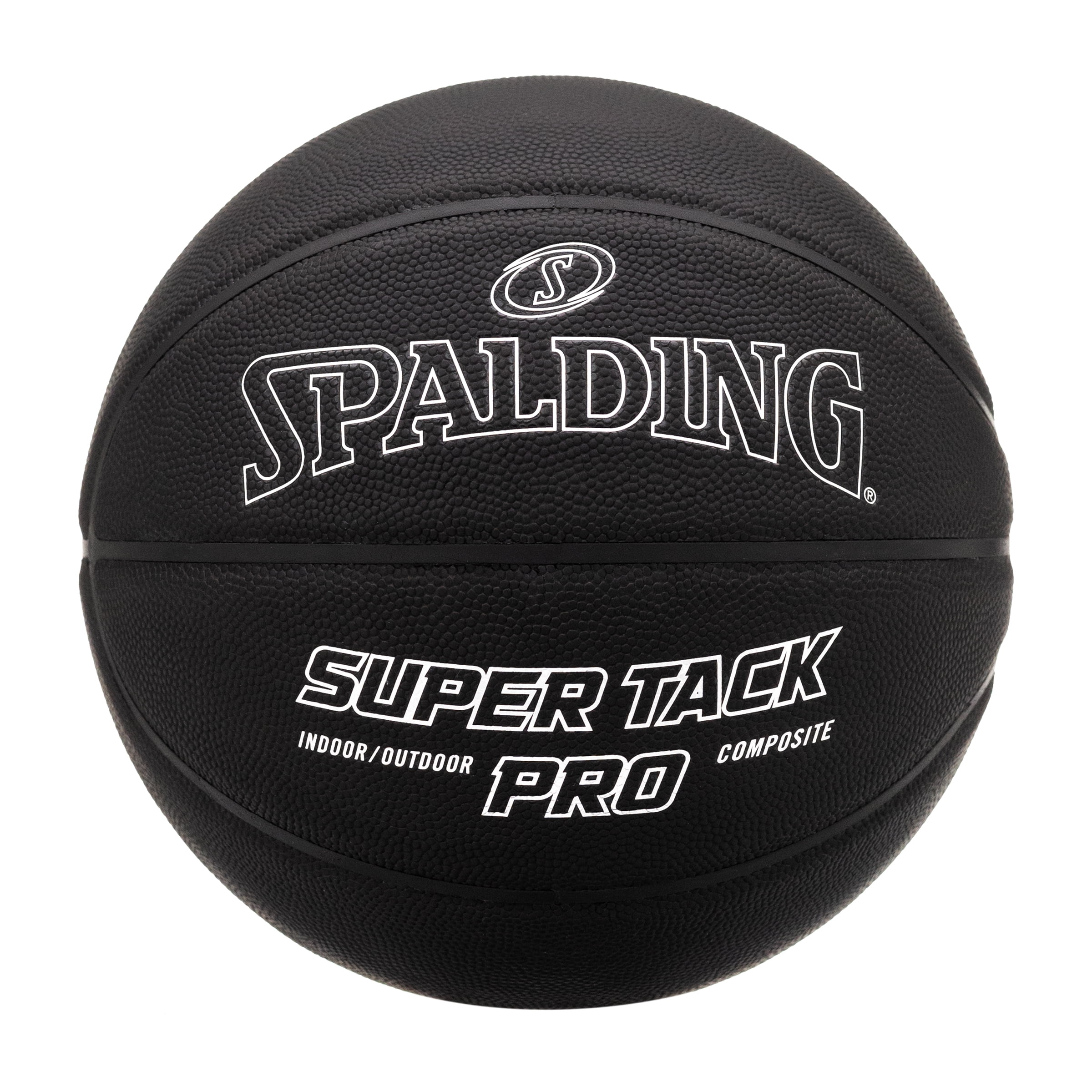Spalding Super Tack Pro Basketball 29.5 Blackout Edition Indoor Outdoor ...