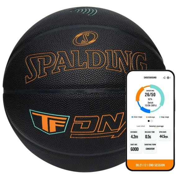 Spalding TF DNA Smart Basketball, iOS Compatible, All Surface, 29.5 ...