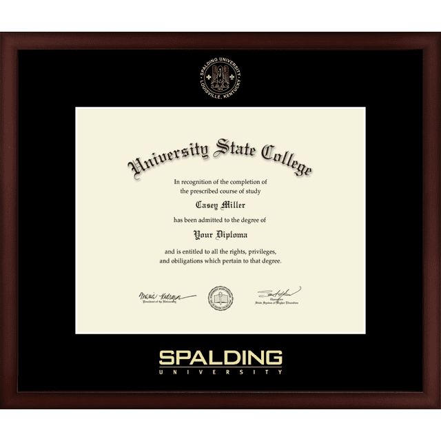 Spalding University Diploma Frame, Document Size 14" x 11" - Walmart ...