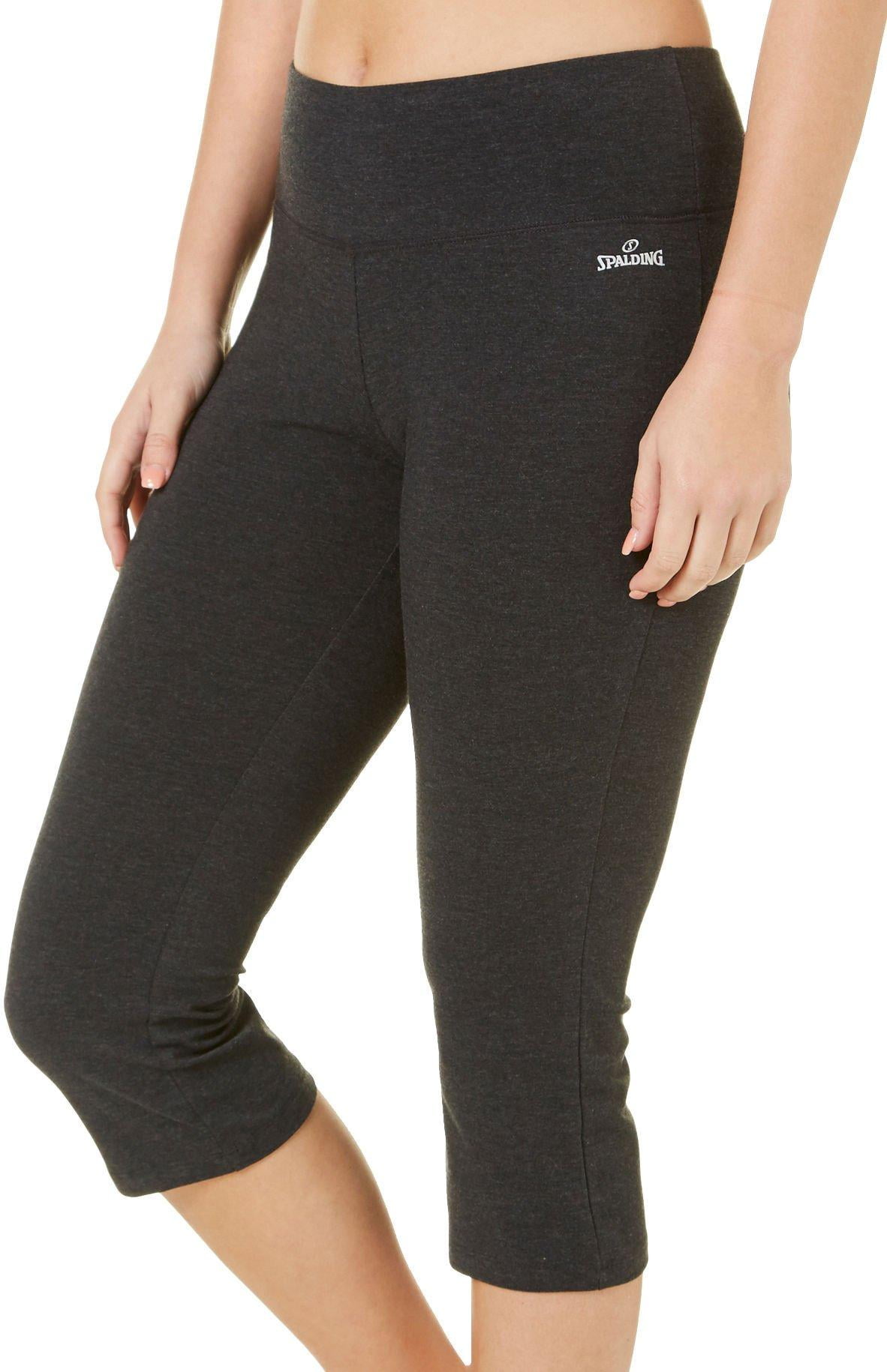 Spalding Womens Cropped Flared Yoga Capris - Walmart.com