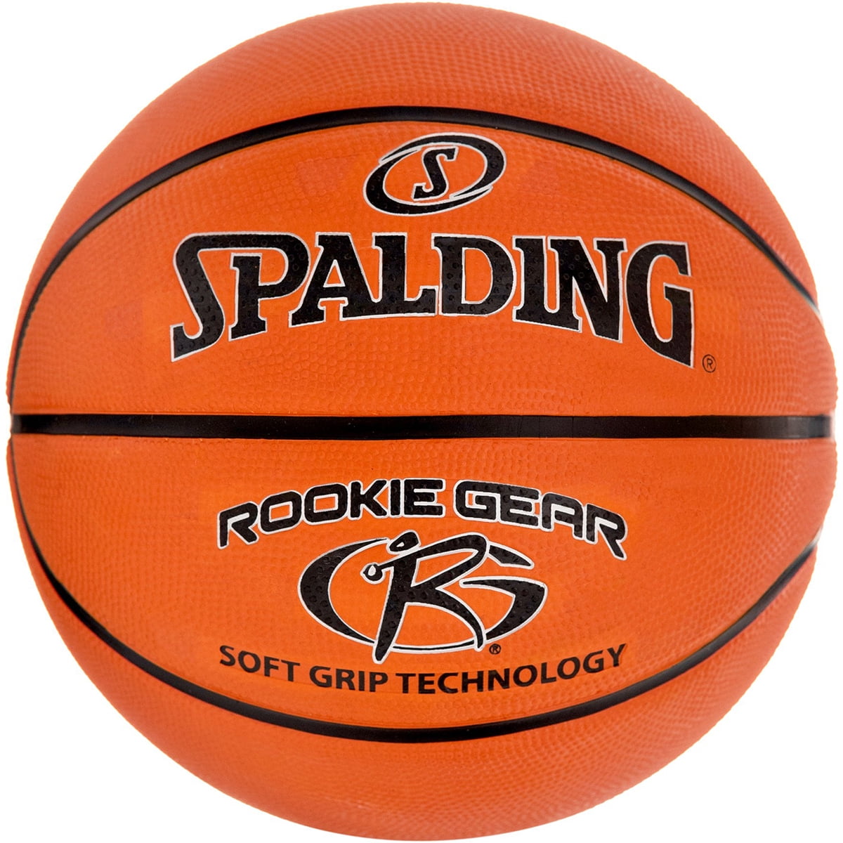 Spalding Youth Rookie Gear Soft Grip Indoor/Outdoor Basketball - Orange ...