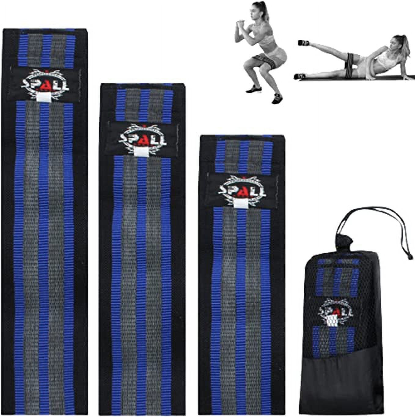 Leg Bands Resistance 4Y Sports Fabric Set Of 3 - No Roll Exercise Bands ...
