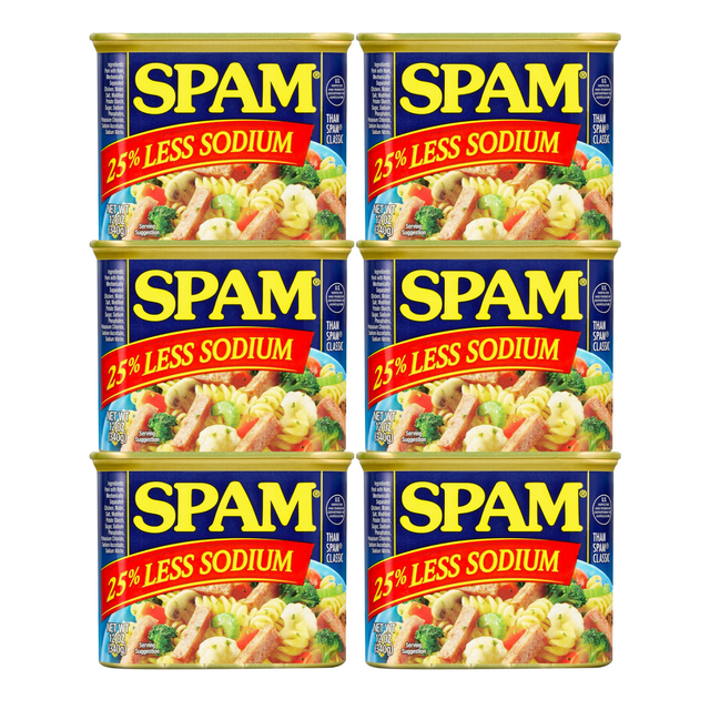 SPAM Low Salt Multipack - 25% Less Sodium, Fully Cooked Canned Meat (12 ...