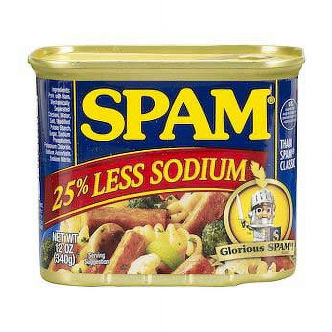 Spam Less Sodium Lunch Meat, 12 Ounce -- 12 per case - Walmart.com