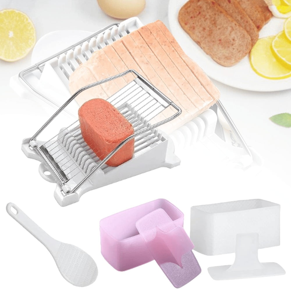 Spam Musubi Mold 4 Pcs Kit with Slicer & Egg Cutter, Sushi Rice Press ...