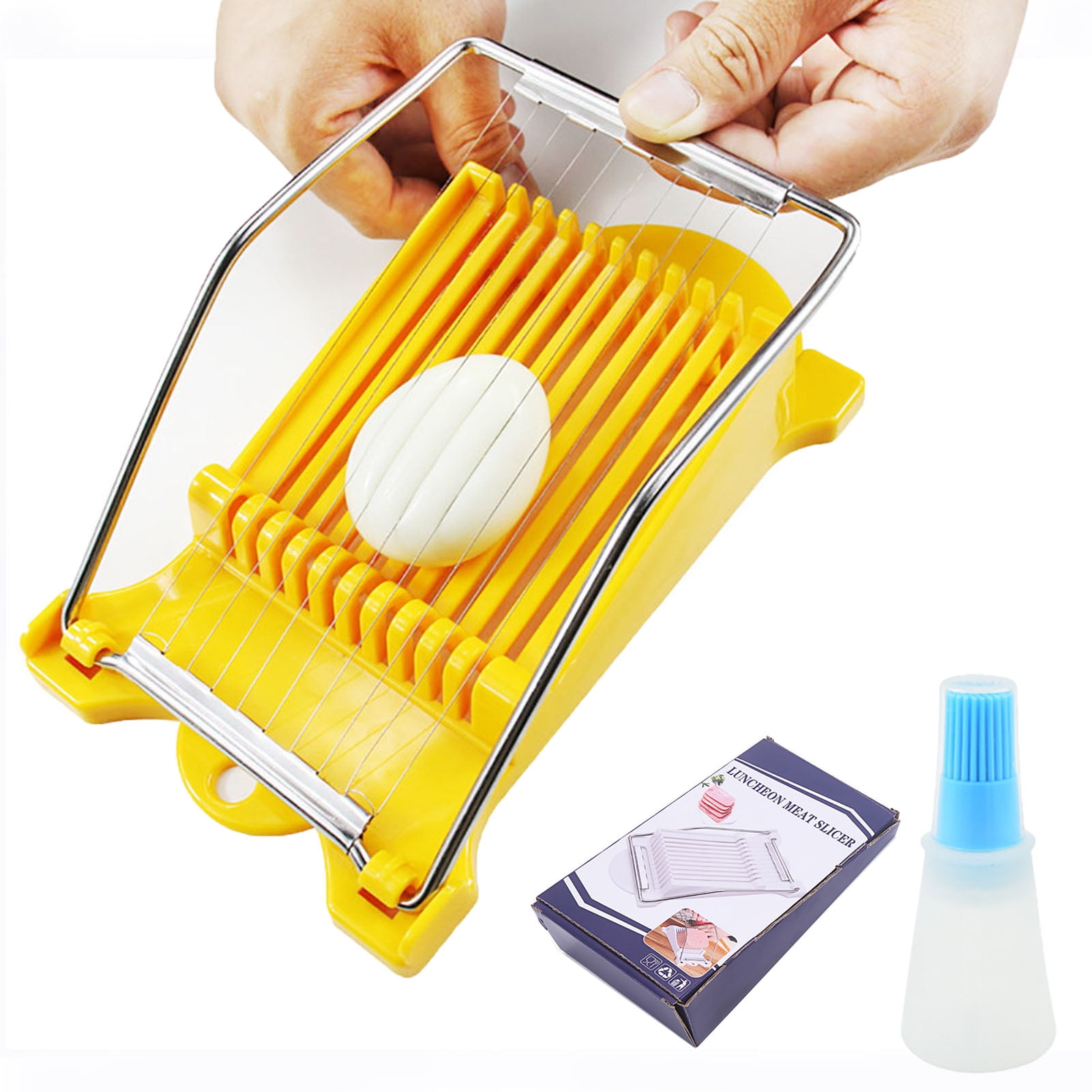 Spam Slicer for Hard Boiled Eggs, Luncheon Meat Slicer Stainless Steel ...
