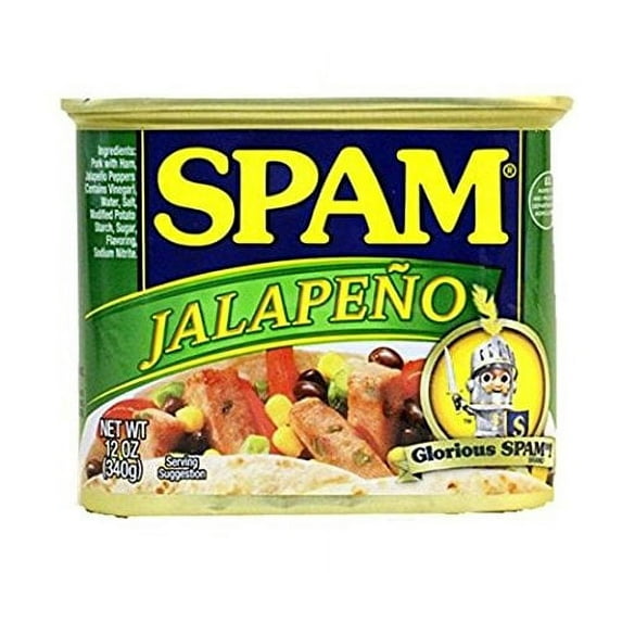 SPAM Canned Goods, Pork with Ham and Jalapeno Peppers, 12 Oz Pack of 2 ...