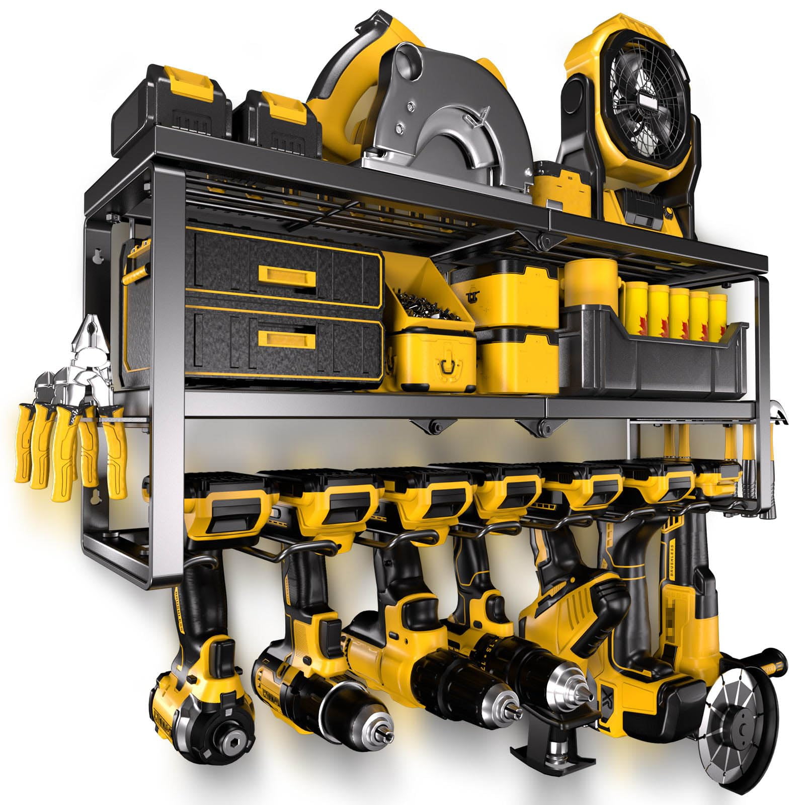 Spampur Power Tool Organizer for Tool Storage, Drill Wall Mount with ...