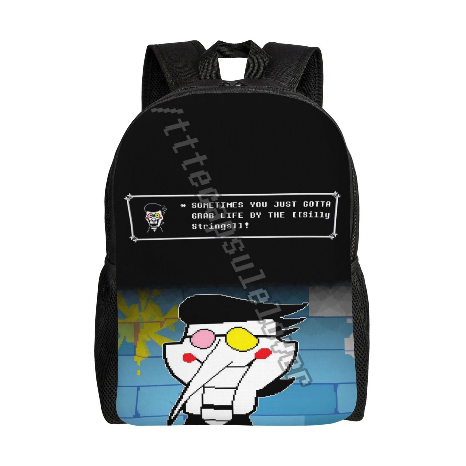 Spamton Deltarune Large Backpack Lightweight Laptop Bag Daypack Travel ...
