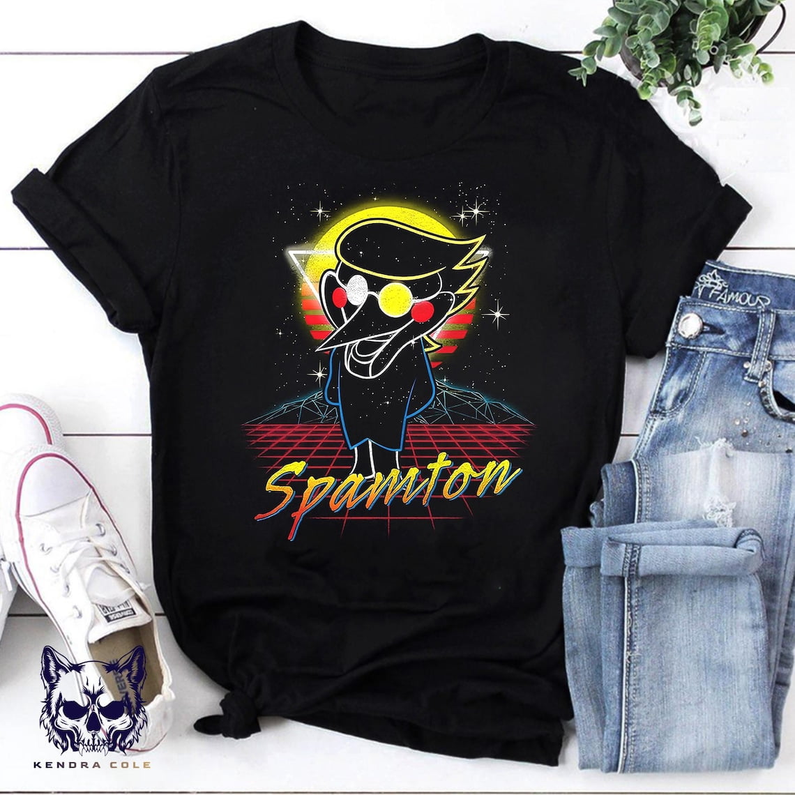 Spamton Retro Shirt – Deltarune Fan Tee, Vaporwave Glitchcore Gamer Top ...
