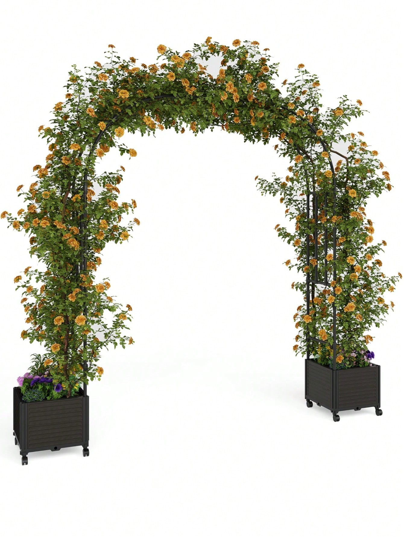 Span 70.9" Garden Arch Trellis For Climbing Plants, Metal Wedding Arch ...