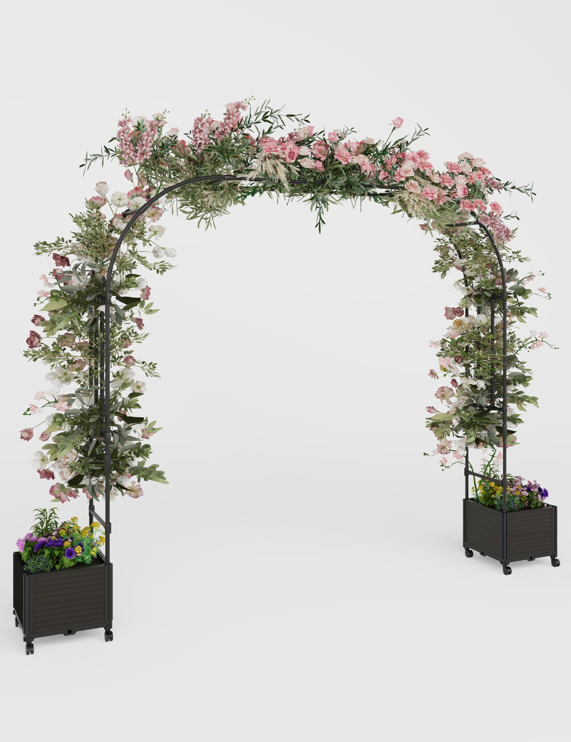 Span 86.6" Garden Arch Trellis for Climbing Plants, Wedding Arch ...