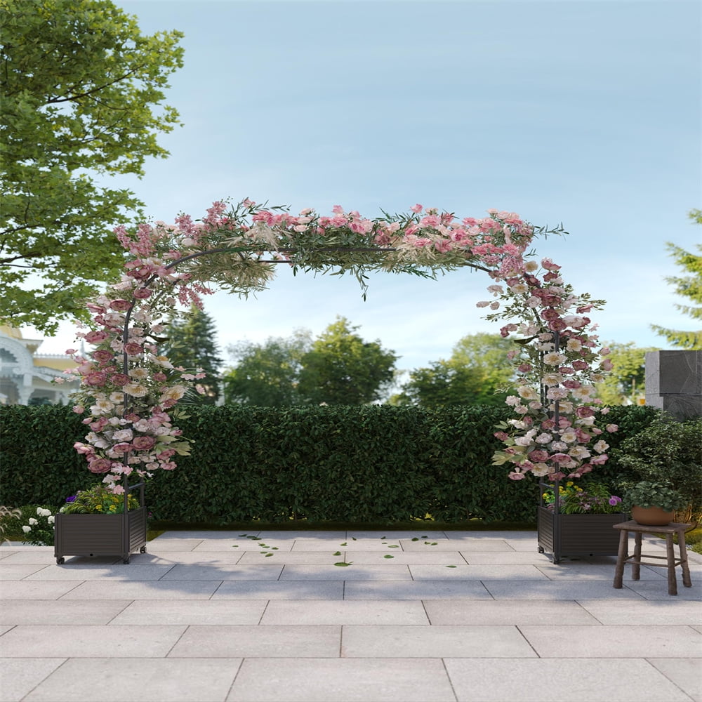 Span Garden Arch Trellis for Climbing Plants, Metal Wedding Arch ...
