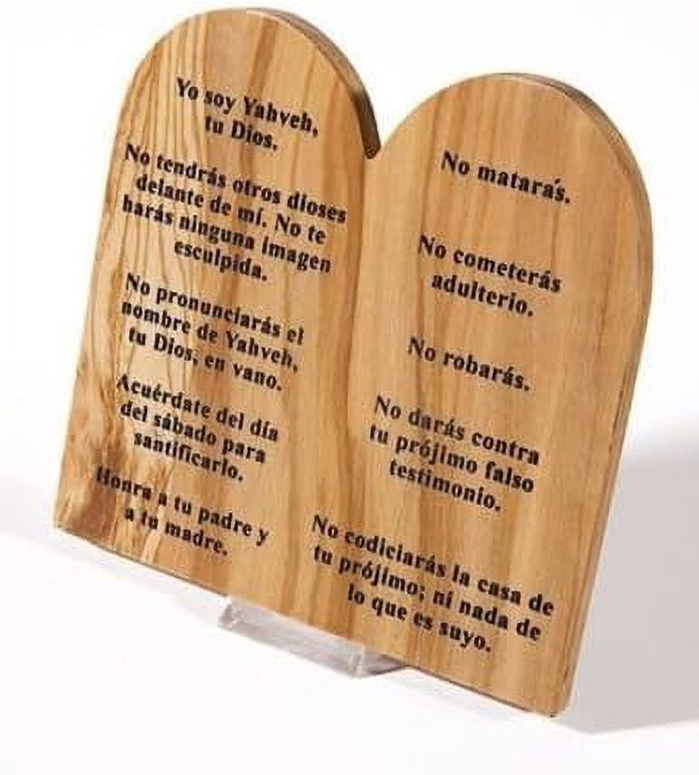 Span-Plaque-Ten Commandments w/Stand (Spanish & Hebrew) - Walmart.com