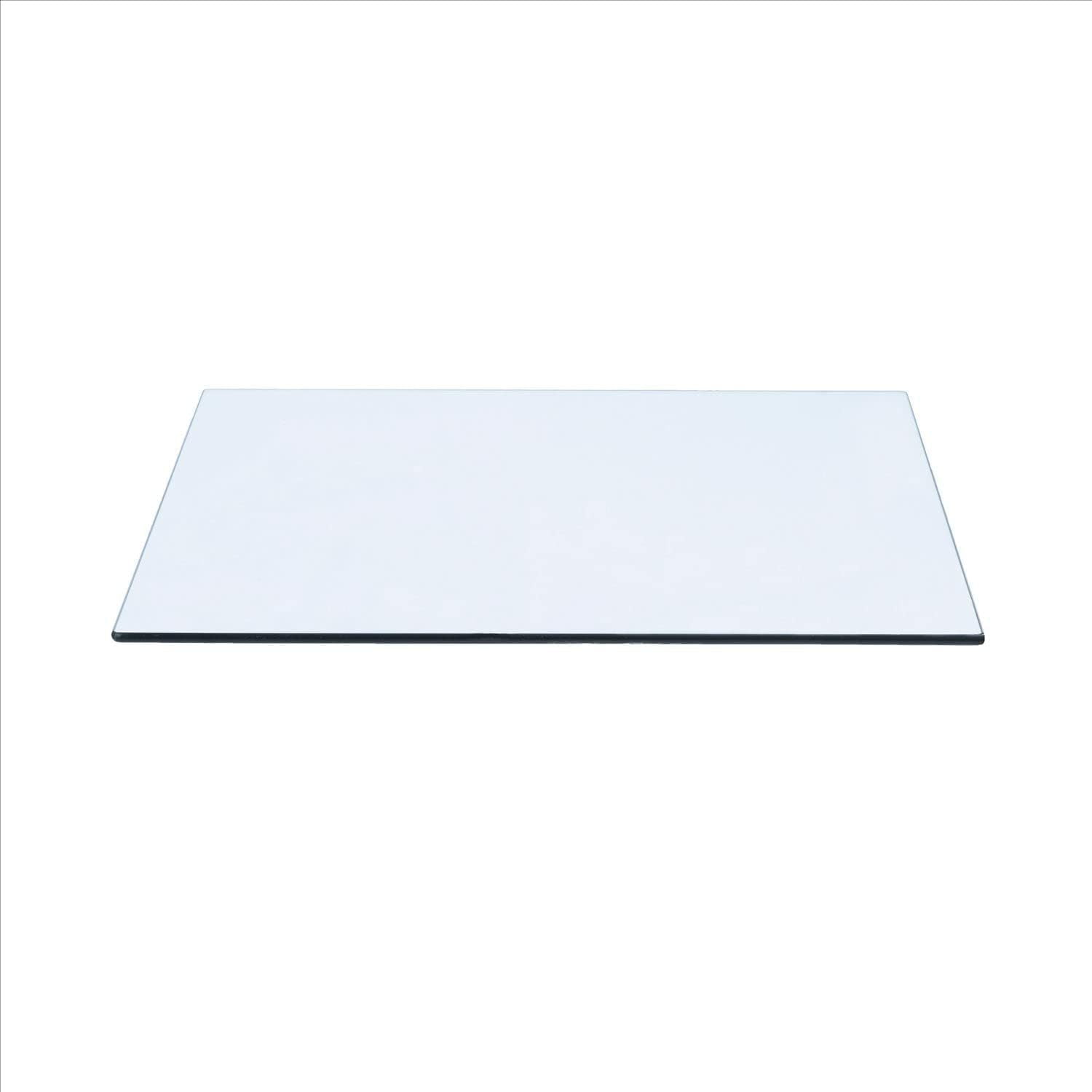 Spancraft 16" x 22" Rectangle Tempered Glass Table Top 3/8" Thick Flat ...