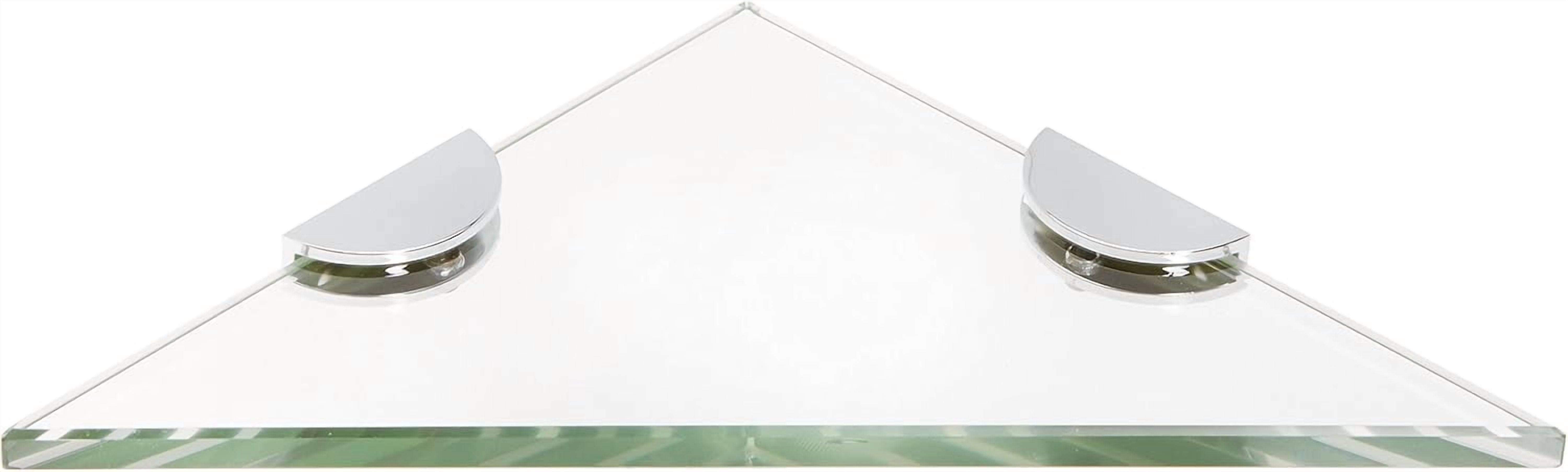 Spancraft Glass HRC12TR-CR Triangle Glass Shower Shelf with Half Round ...