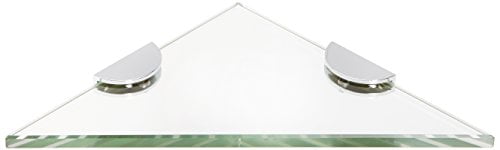 Spancraft Glass HRC6TR-CR Triangle Glass Shower Shelf with Half Round ...