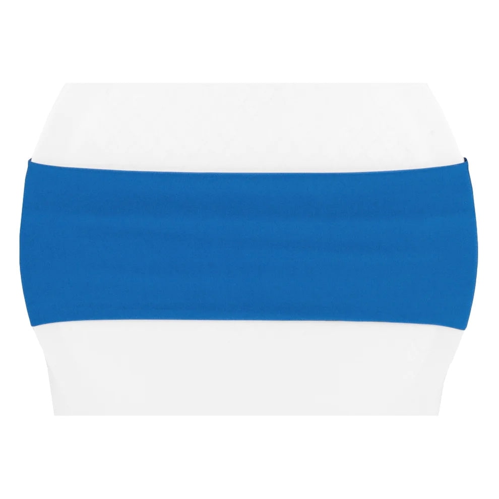 Spandex Chair Band 10 Pk Azure Blue Durable Chair Sashs 5 Inch x 12 ...