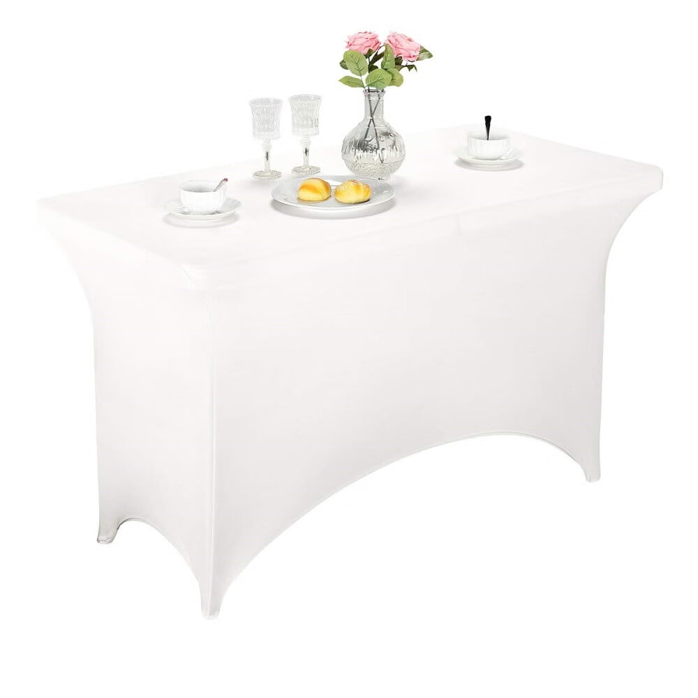 Spandex Fitted Stretch Table Cover for 6 ft or 4ft or 8ft Folding Table ...