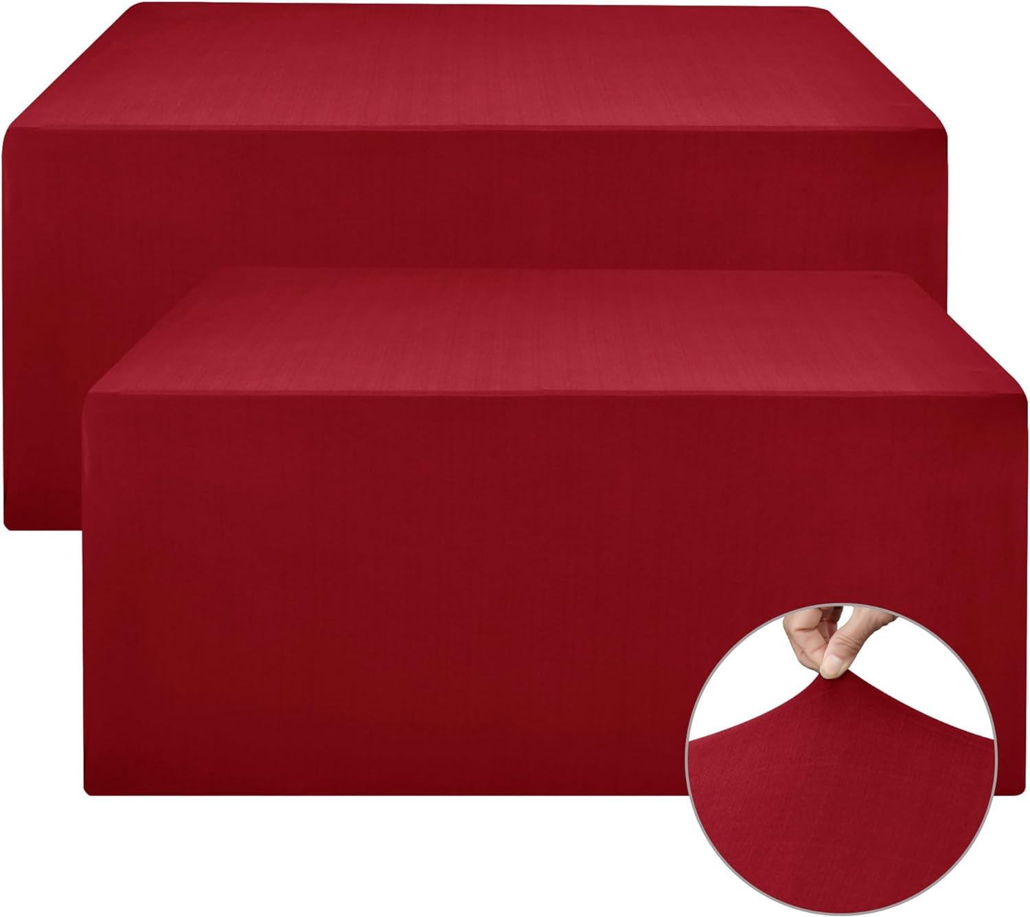 Spandex Fitted Table Covers for 8 Foot Tables - 96 x 30 Inch - 2 Pack ...