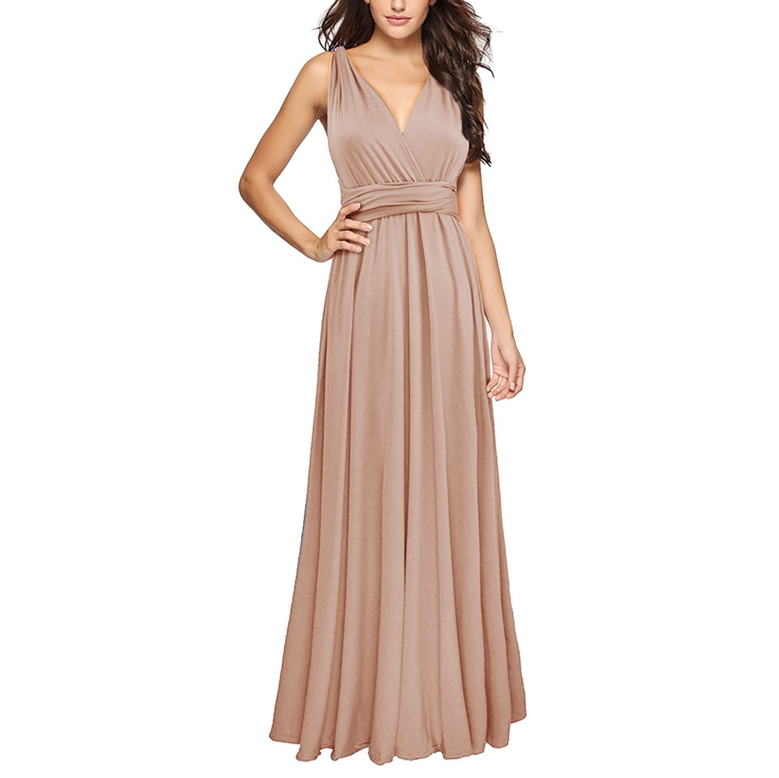 Spandex Full-Length Women's Formal Dress, Wrap Dress Long Convertible ...