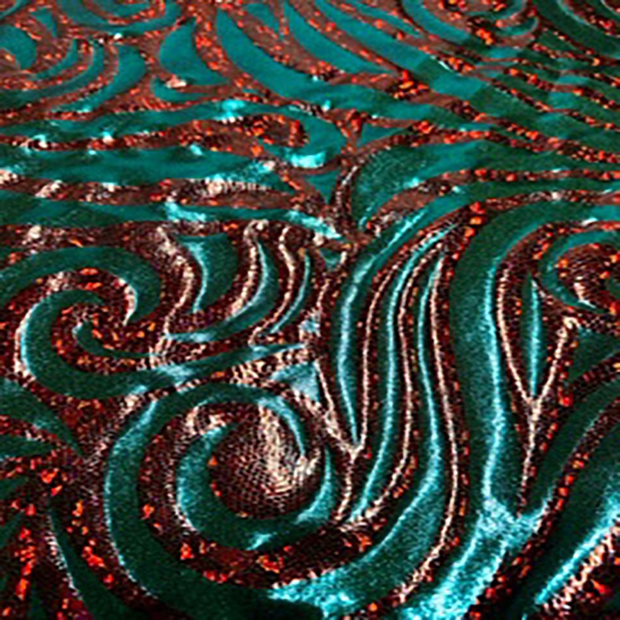 Spandex Palace Nylon Spandex Fabric, Paisley Foggy Foil Pattern ...