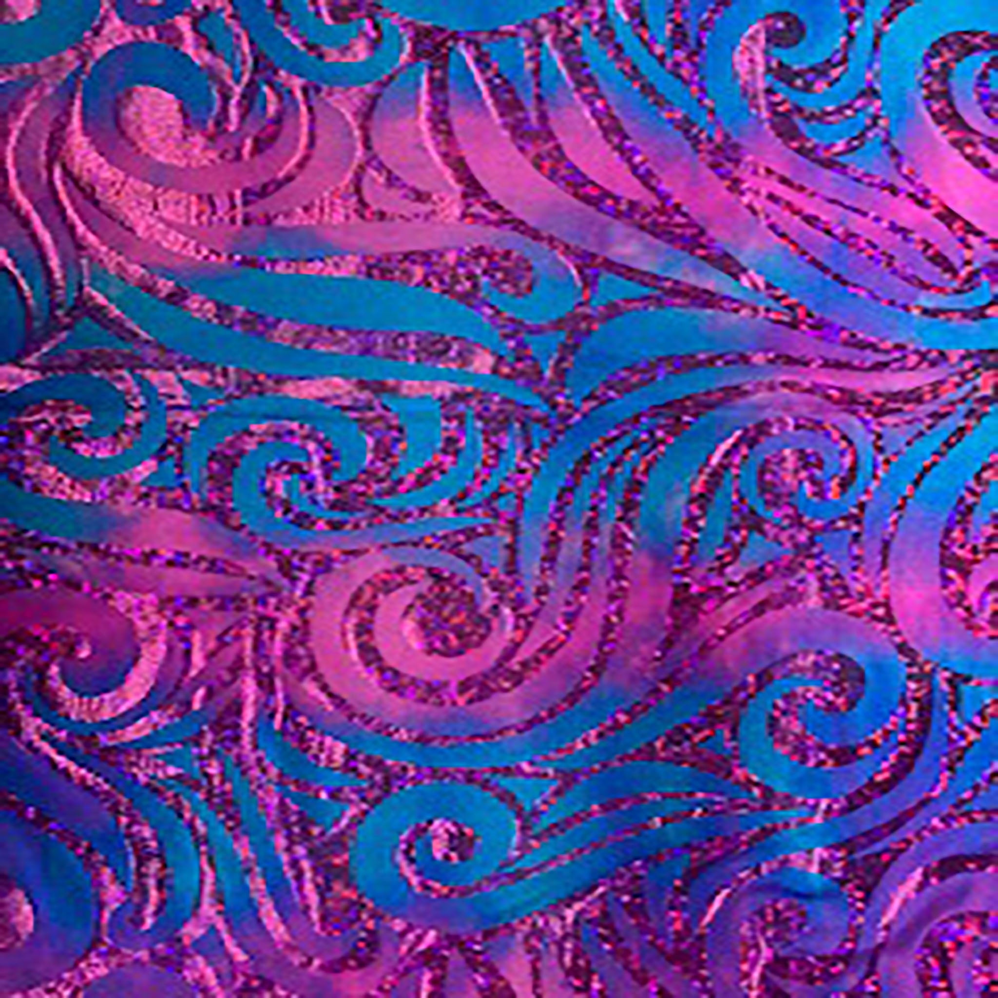 Spandex Palace Paisley Snake Vibrant 4-Way Stretch Nylon Spandex Sewing ...