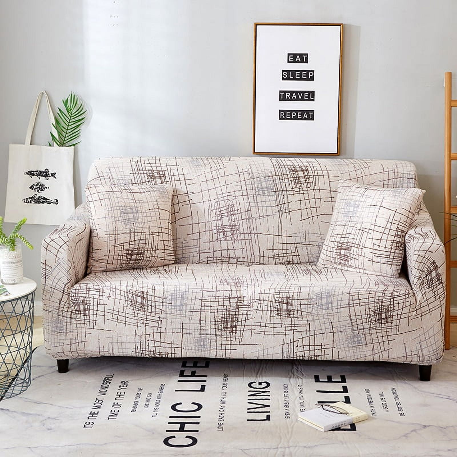 Spandex Sofa Cover Slipcovers Elastic All-inclusive Couch Case for L ...