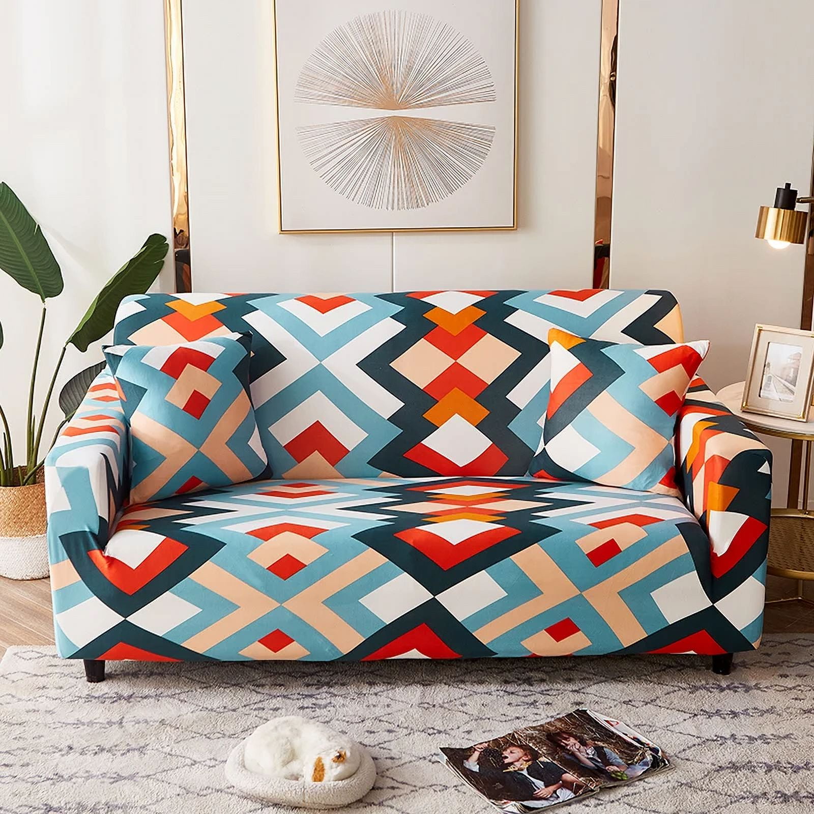 Spandex Sofa Cover Slipcovers Elastic All-inclusive Couch Case for L ...