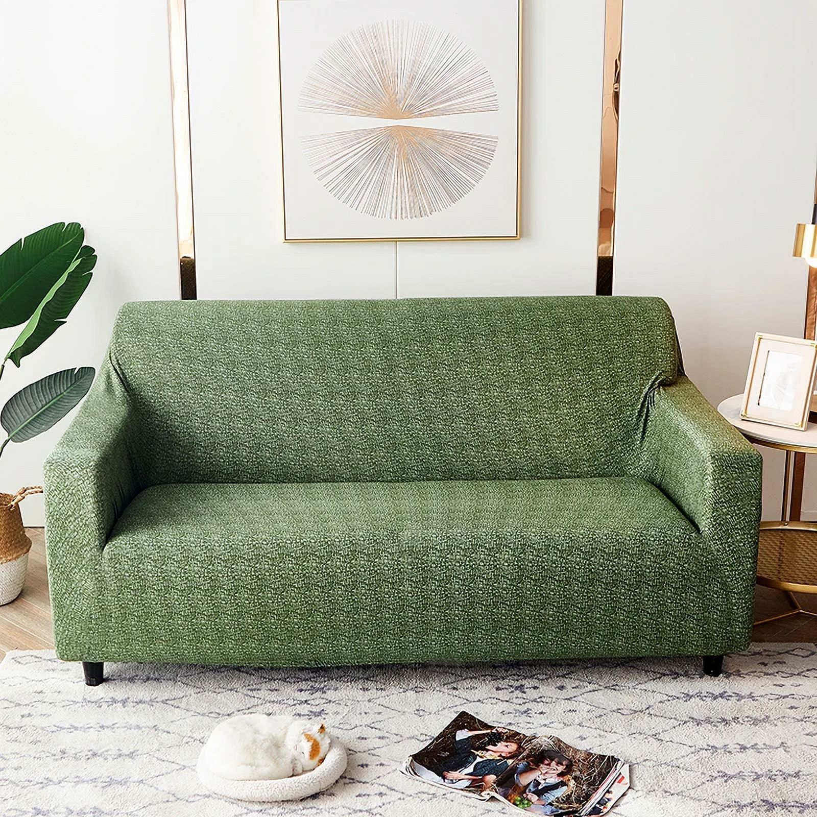 Spandex Sofa Cover Slipcovers Elastic All-inclusive Couch Case for L ...