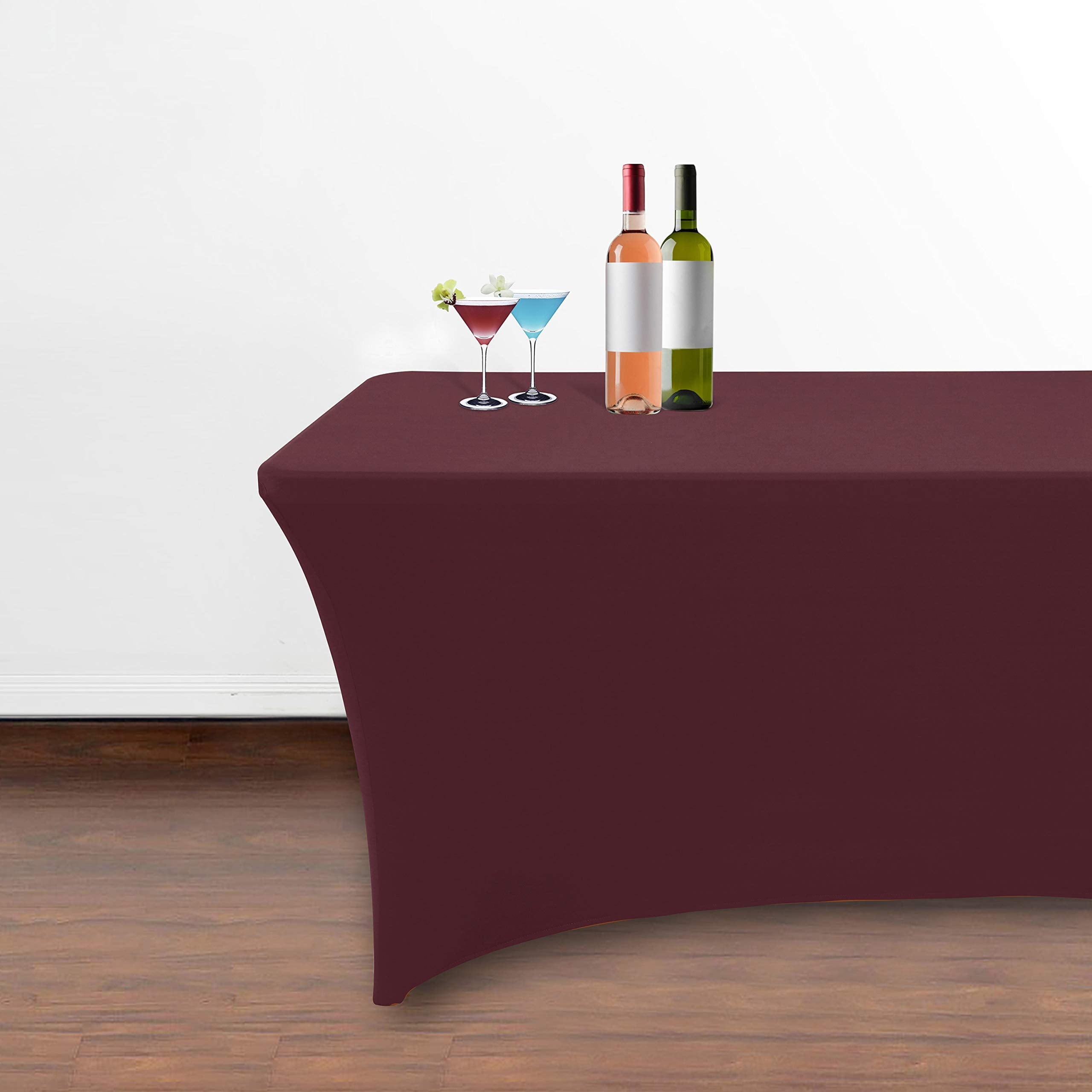 Spandex Table Cover, 4 Ft Fitted Tablecloth Rectangular - Stretch Table ...