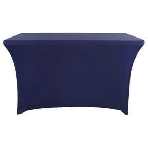 Royal Blue 2 Pack 8 Foot Rectangular Stretch Spandex Table Cover by ...
