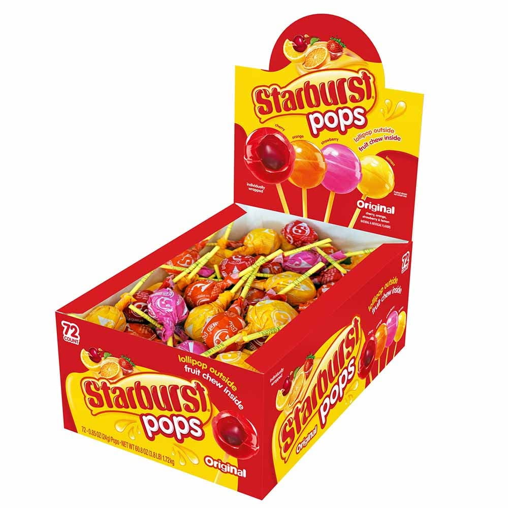 Spangler Candy Starburst Original Mixed Flavor Lollipops, 0.85 Ounce ...