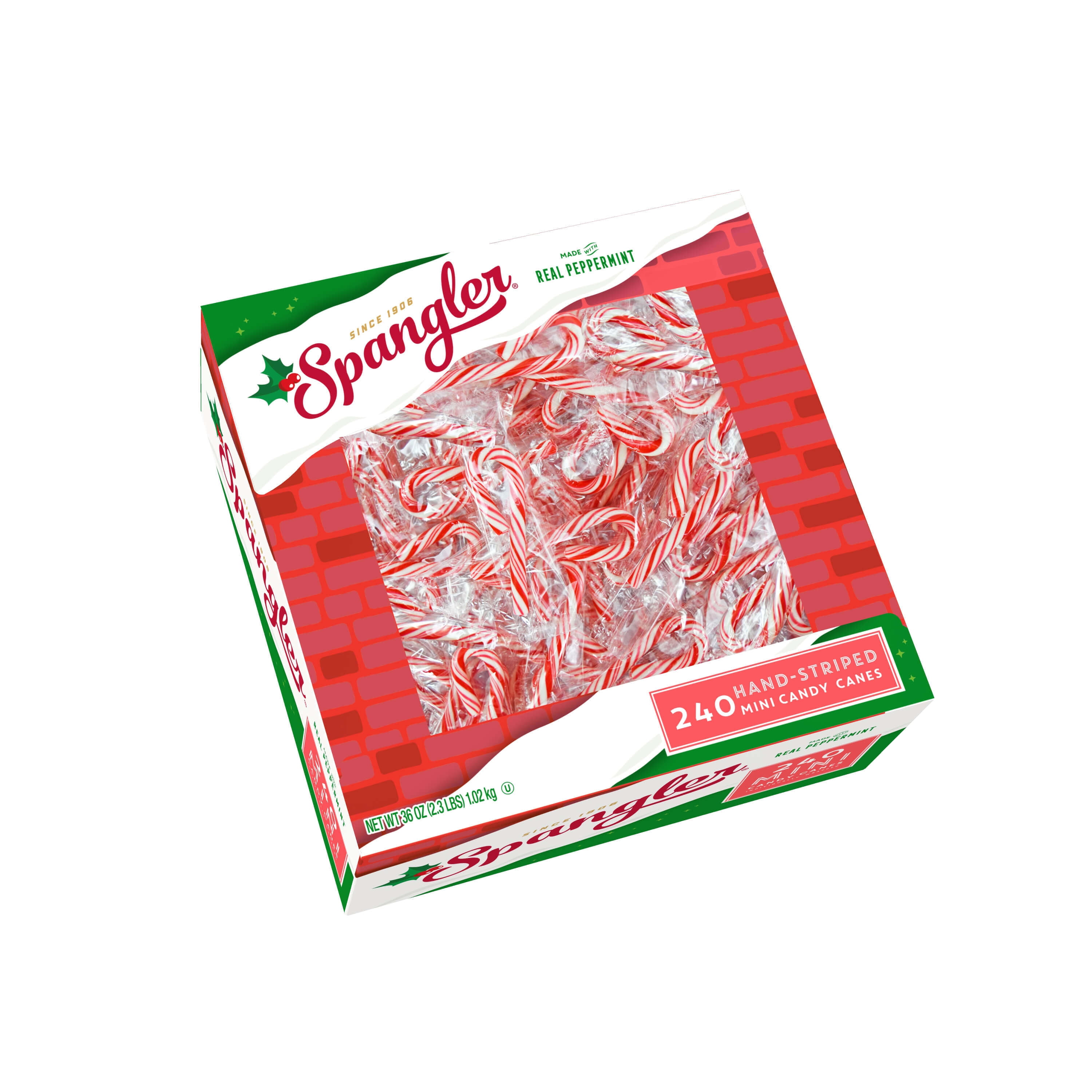 Spangler Mini Christmas Candy Canes, Red and White Peppermint Flavor ...