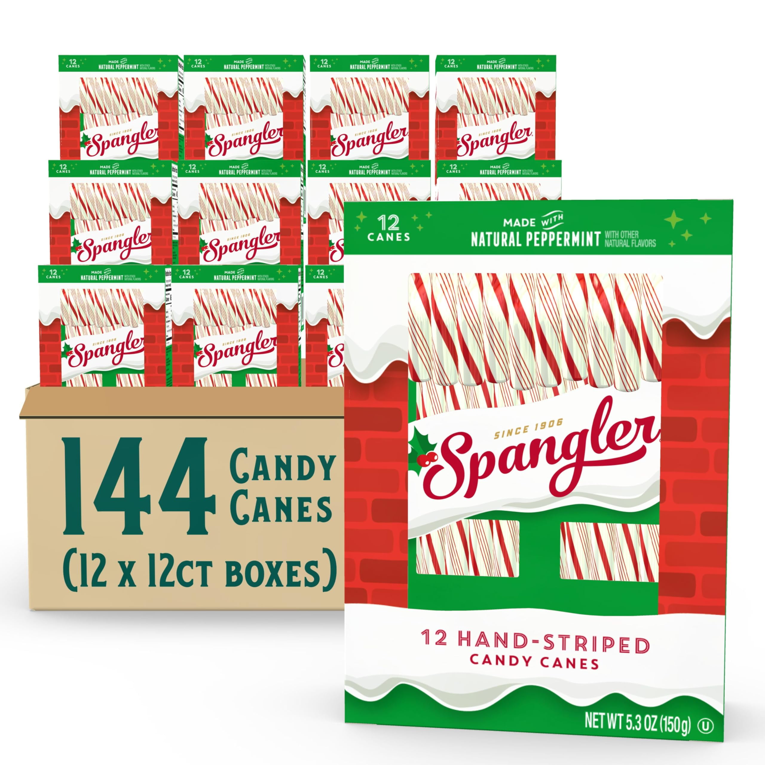 Spangler Red and White AIF9 Christmas Candy Canes - Classic Christmas ...