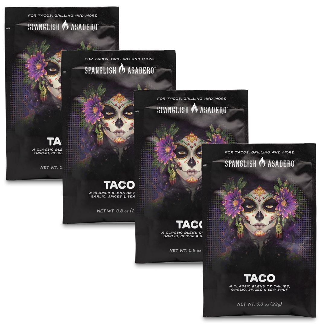 Spanglish Asadero Taco Seasoning 1 oz Packets (Pack of 4) – Authentic ...