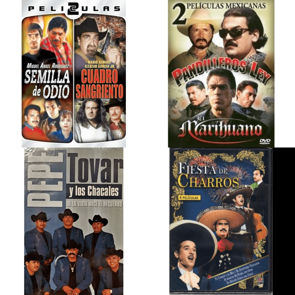 Spanish 4 Pack DVD Bundle: Dos Peliculas Mexicanas - Semilla & Cuadro ...