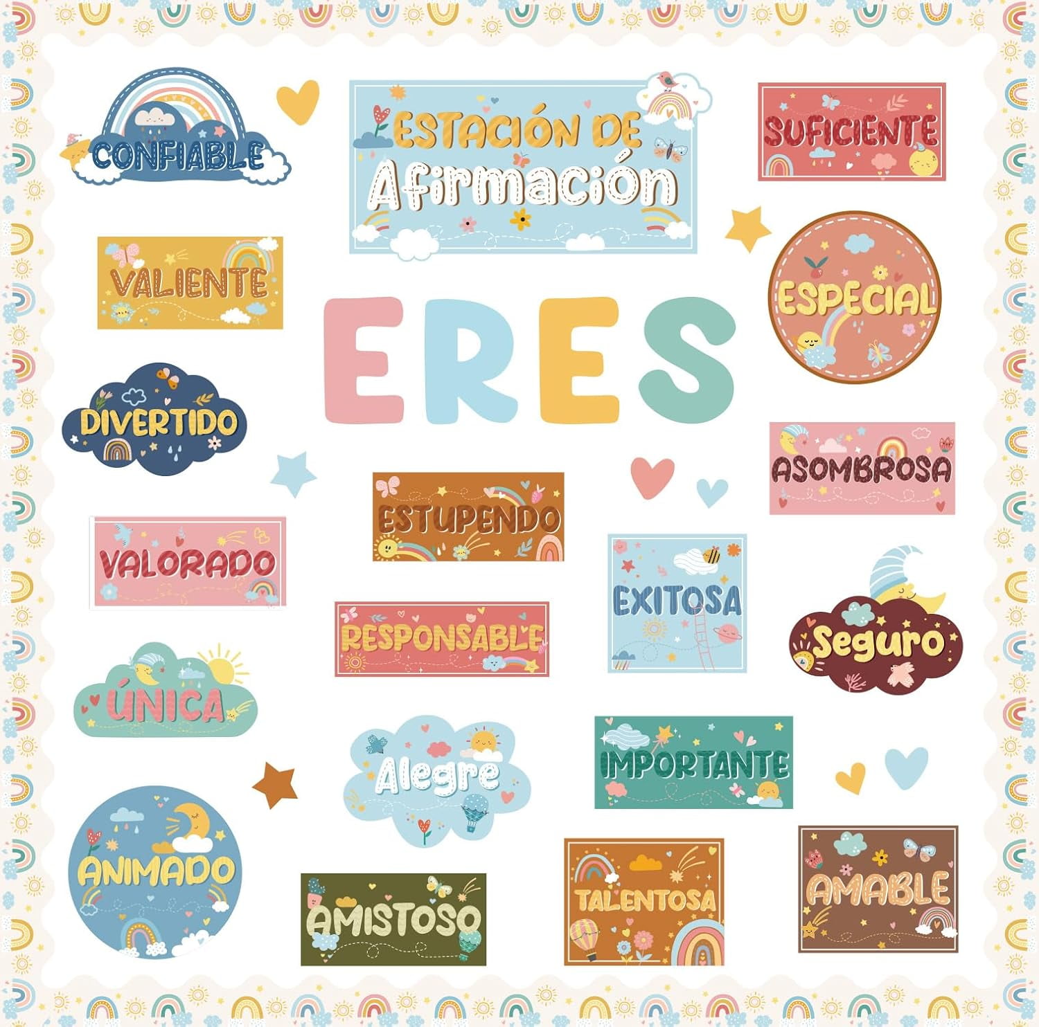 Spanish Affirmation Station Decorations - Positive Affirmations Spanish ...