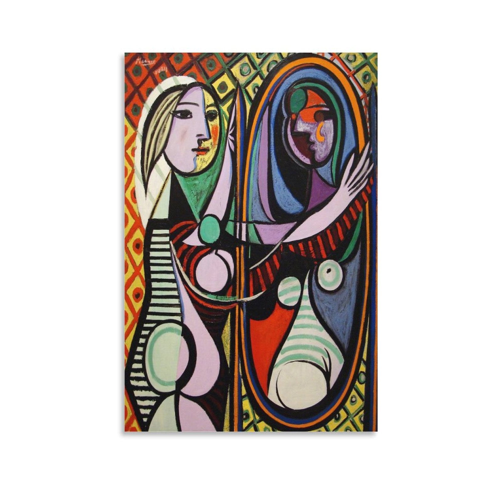 Spanish Artists Pablo Picasso Girl Before A Mirror Abstract Poster ...