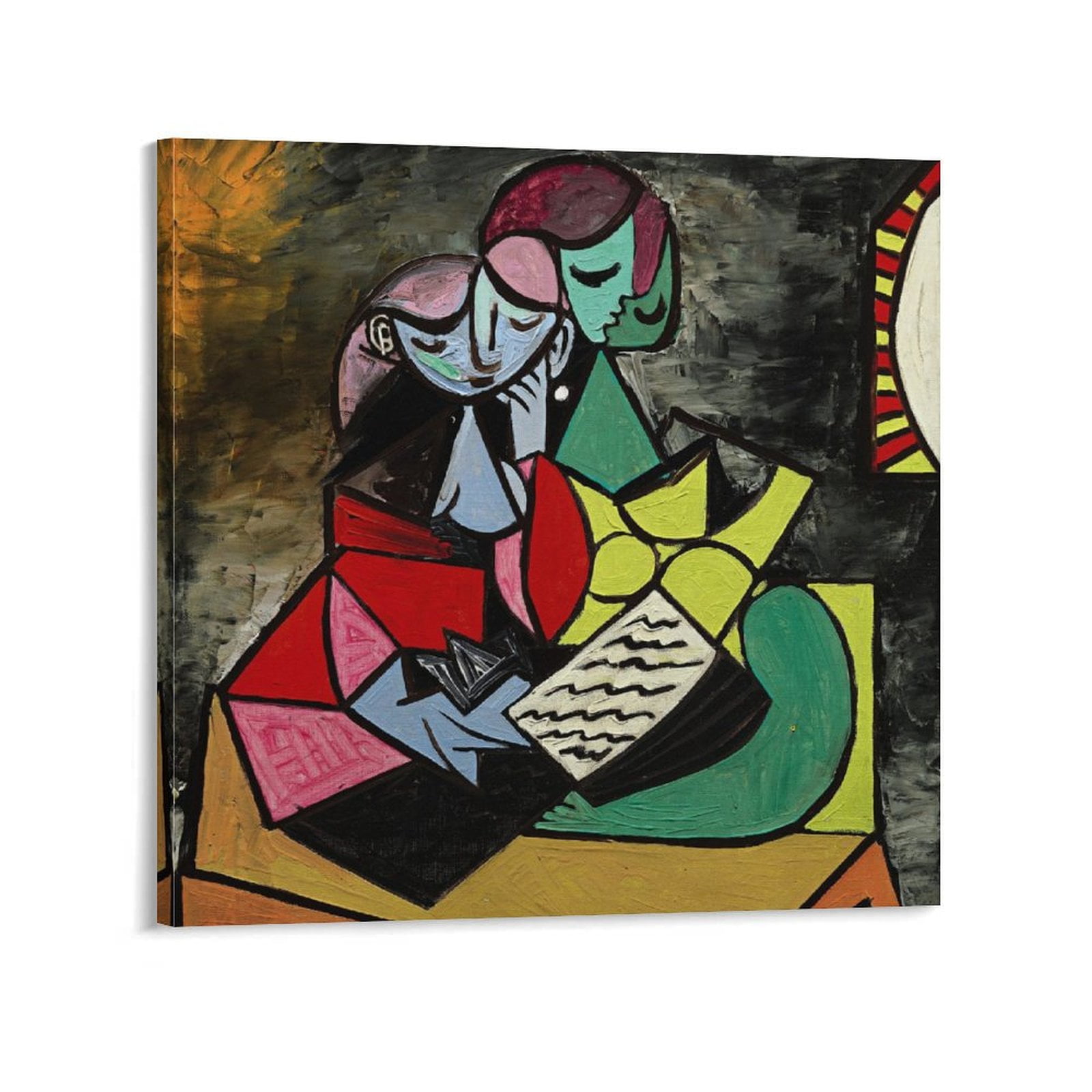 Spanish Artists Pablo Picasso The Lesson Abstract Poster Poster Cool ...