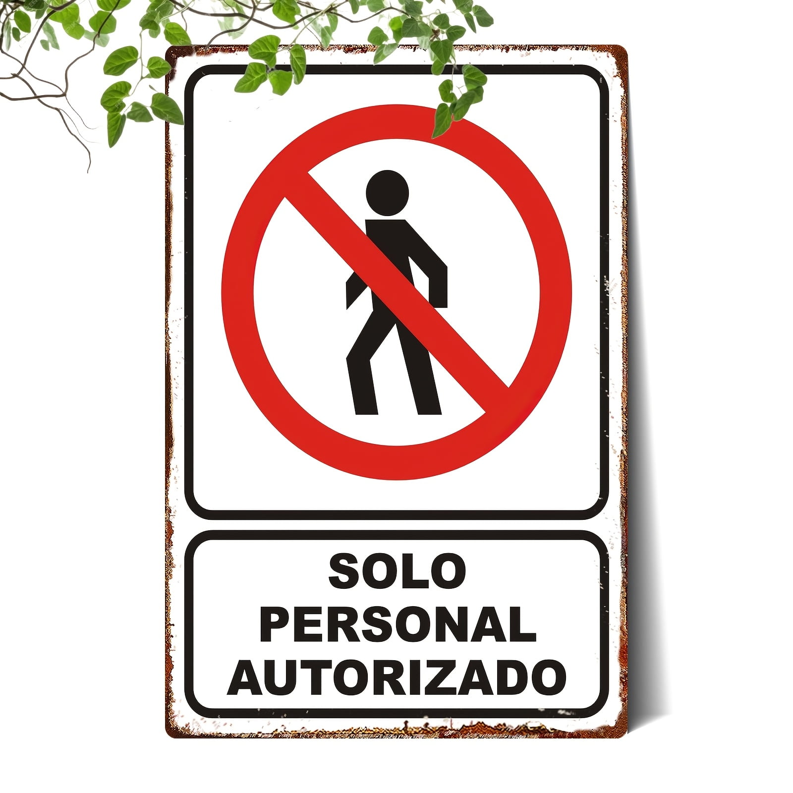 Spanish Authorized Personnel Only Retro Metal Sign Farmhouse Tin Sign ...
