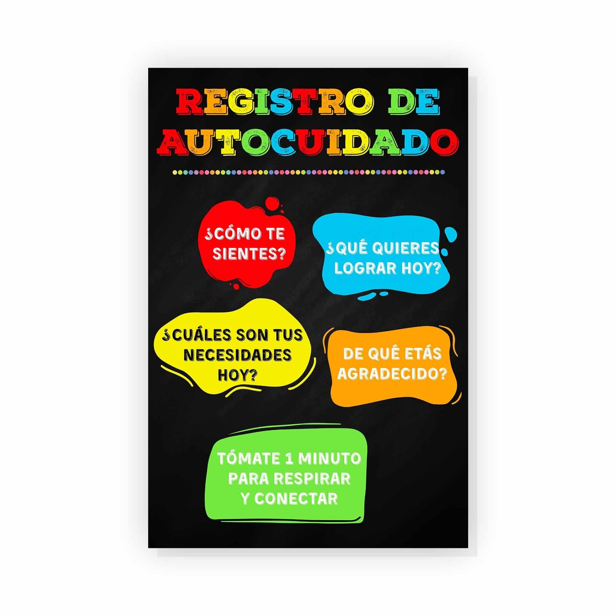 Spanish Autocuidado Self Care Poster Mental Health Well Being Print ...