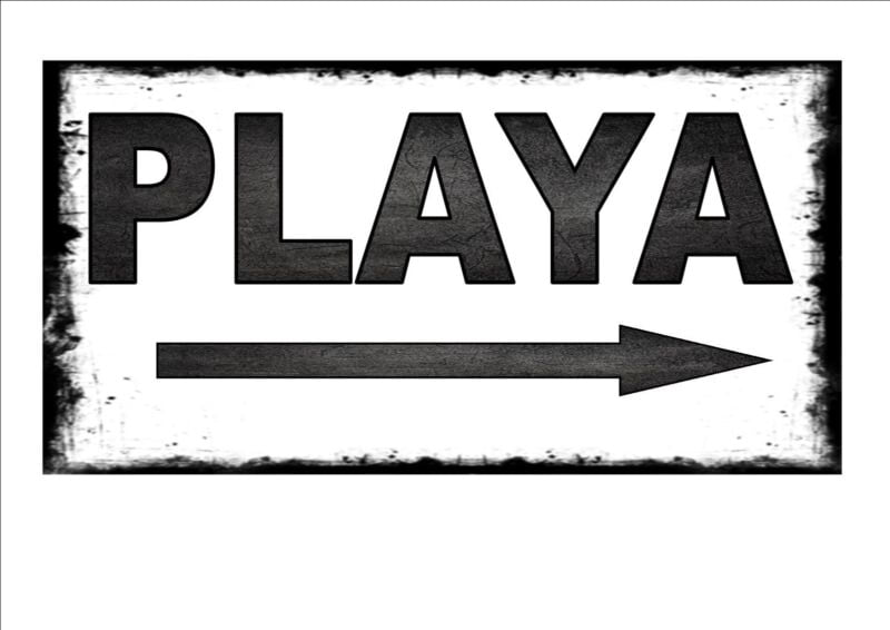 Spanish Beach Sign Playa Sign Costa Del Sol Beach Sign Holiday Sign ...