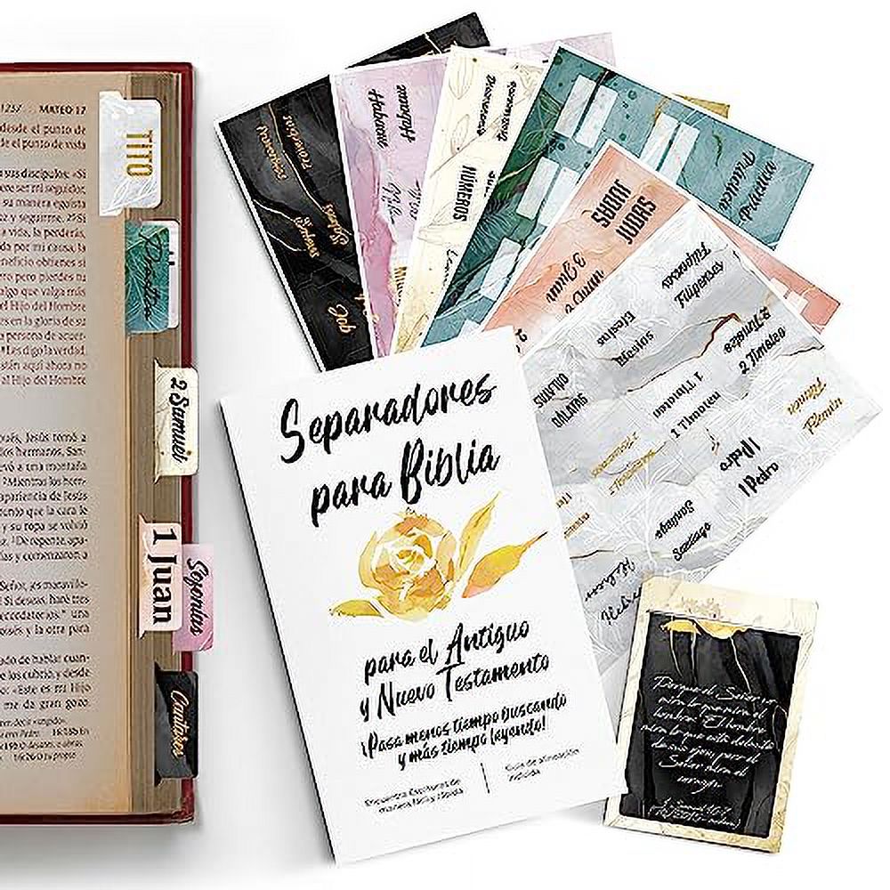 Spanish Bible Tabs for Journaling Bible - 90 Pieces Bible Dividers Tabs ...