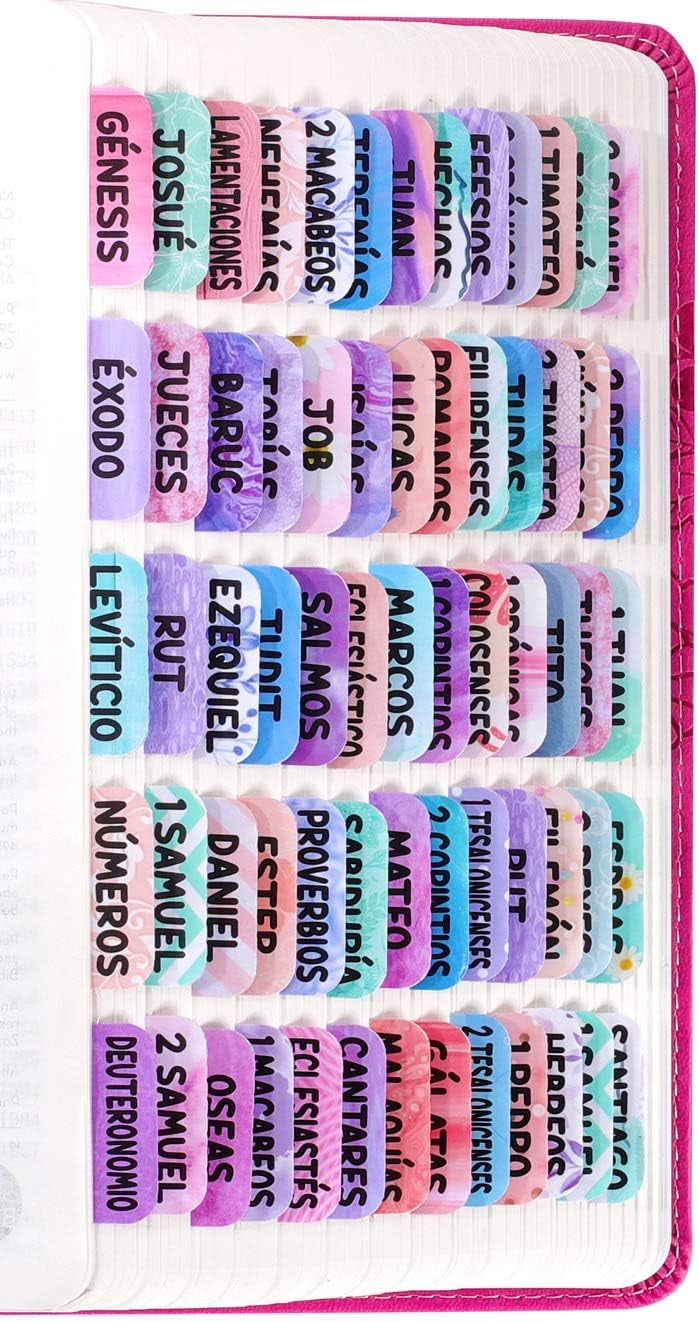 Spanish Bible Tabs for Women - Laminated Purple Catholic Spanish Bible ...