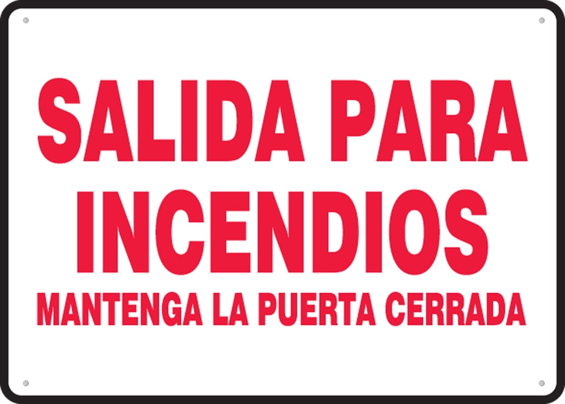 Spanish Bilingual Safety Sign Signs Outdoor, Uv Printed Aluminum 12 X 8 ...