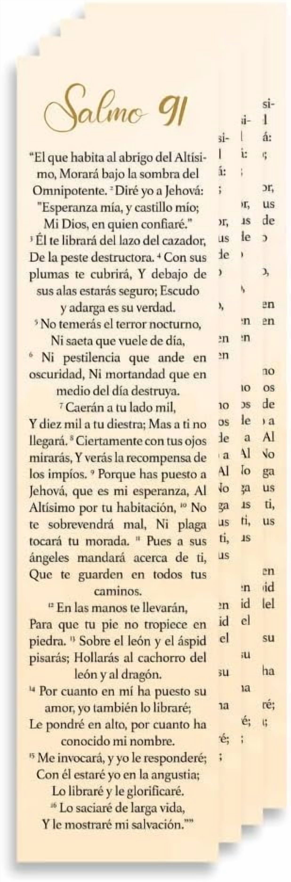 Spanish Christian Verses Bookmark | Bible Verse (Psalm 91) Packs ...