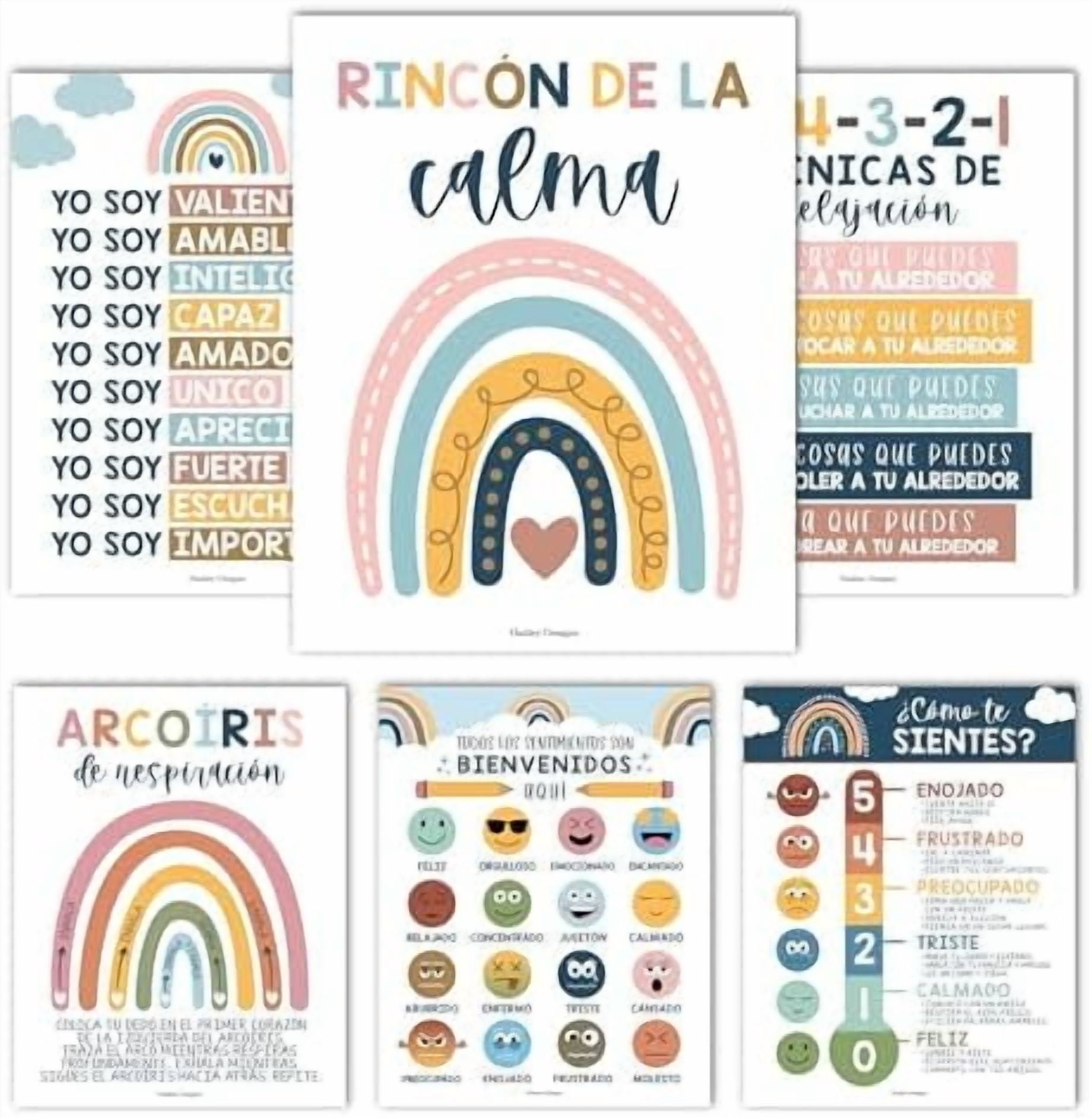 Spanish Classroom Decorations - 6 Spanish Classroom Posters Elementary ...